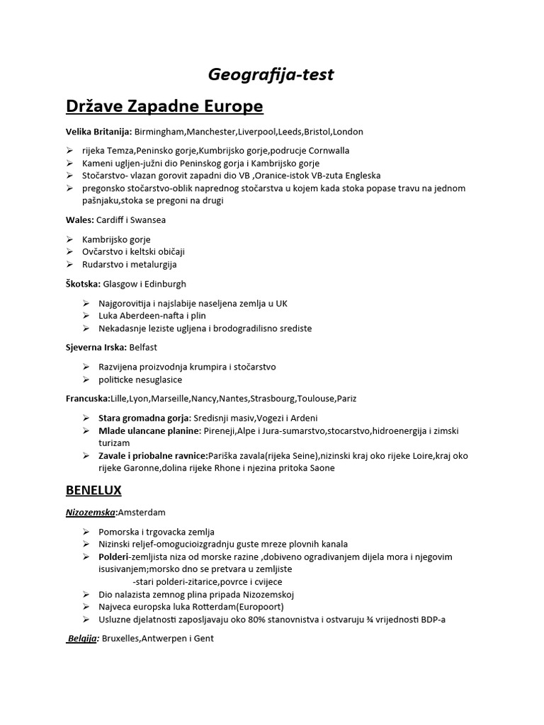 Geografija Test | PDF