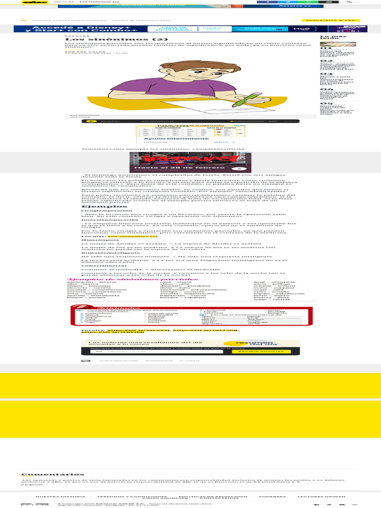 Los Sinónimos (2) - Escolar - ABC Color | PDF Los Sinónimos (2) - Escolar - ABC Color | PDF