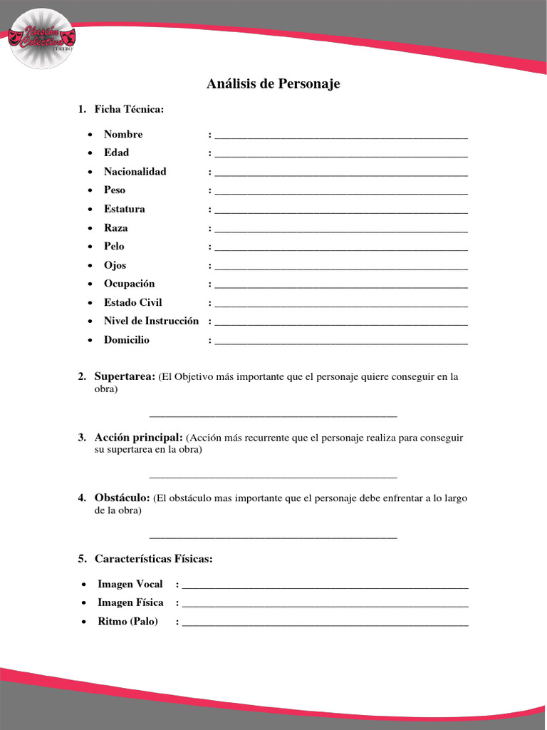 Analisis de Personaje | PDF