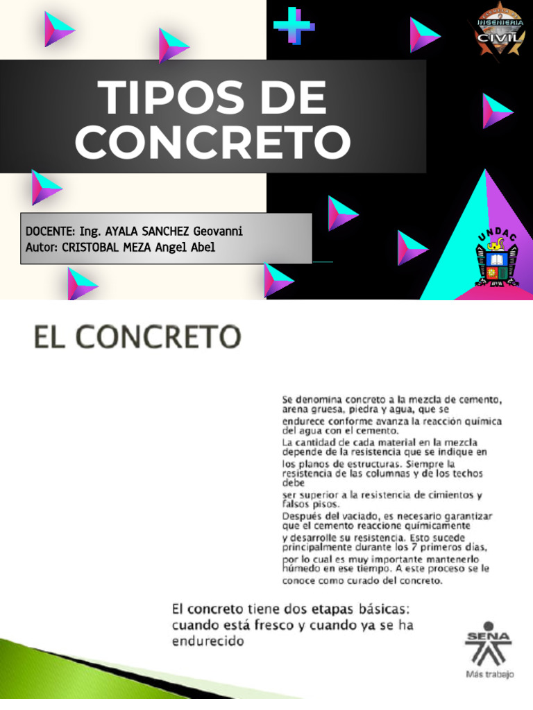 Tipos de Concreto | PDF | Arte | Ciencia y matemáticas