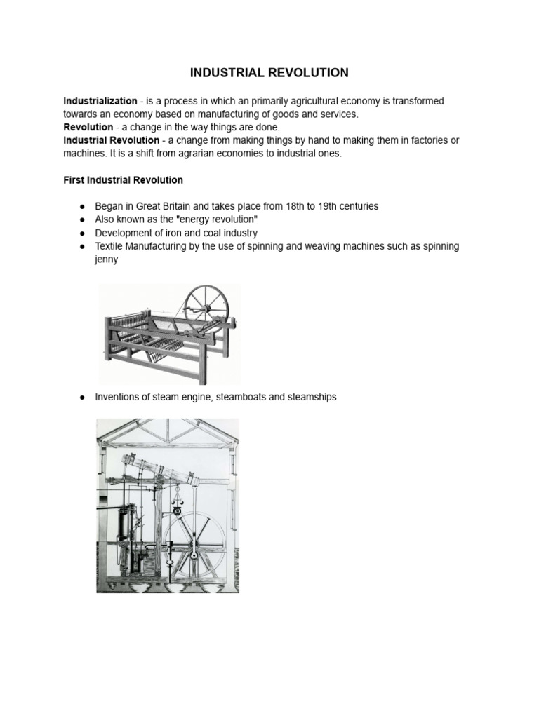 Industrial & Intelllectual Revolution-summary | PDF
