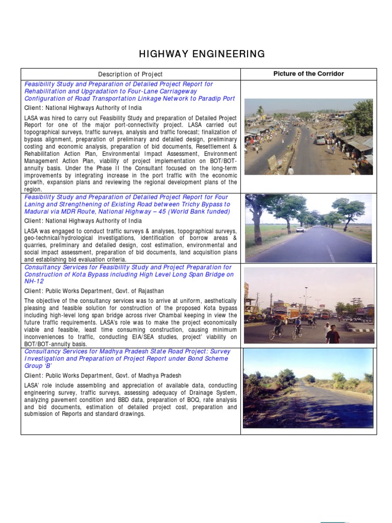 Highway Engineering Highway Engineering: Description of Project | PDF ...