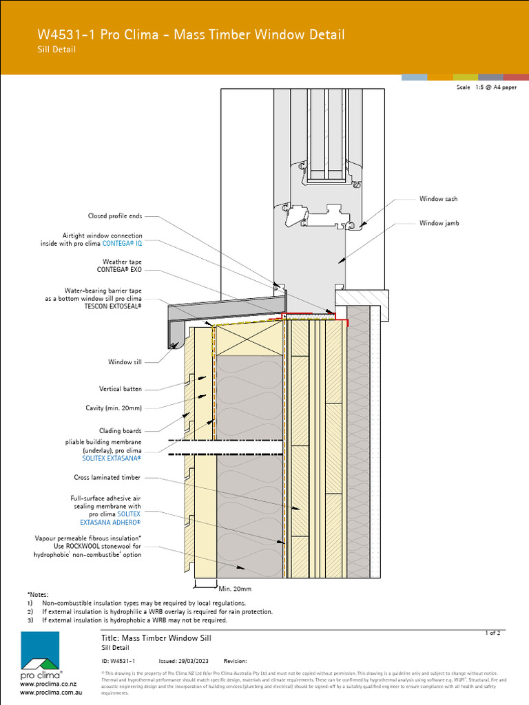 Mass Timber Window Sill Connection Var. 2 | PDF | Building Insulation | Building