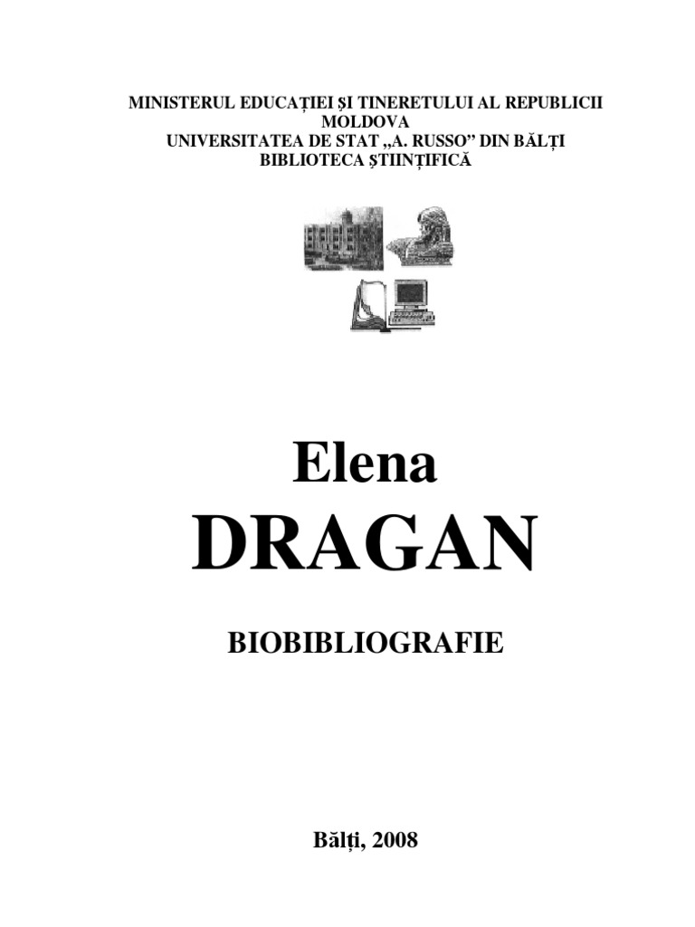 Elena Dragan: Biobibliografie | PDF