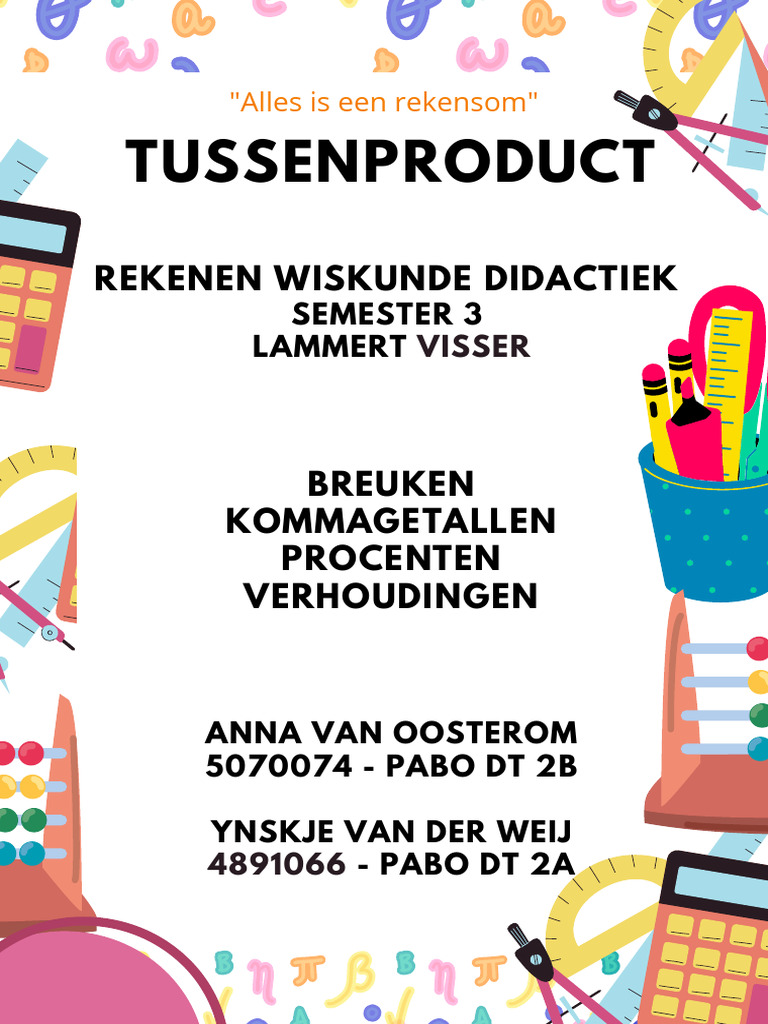 Tussenproduct rdw3 Anna Van Oosterom | PDF