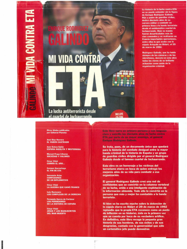Mi Vida Contra ETA - General Enrique Rodriguez Galindo | PDF