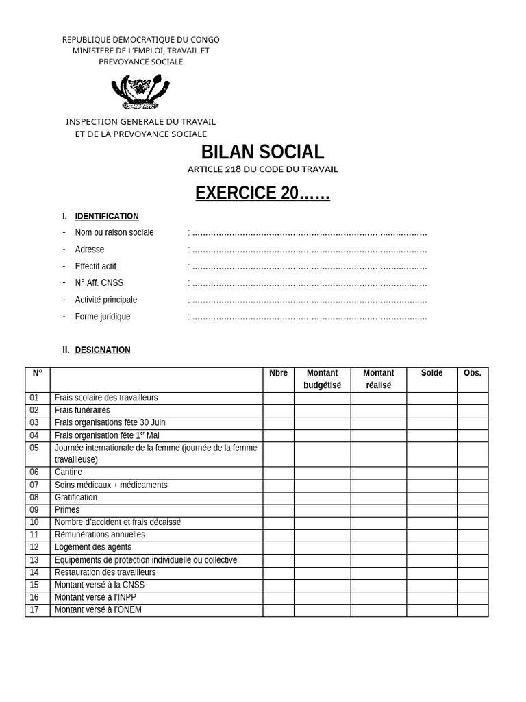Bilan Social PDF | PDF