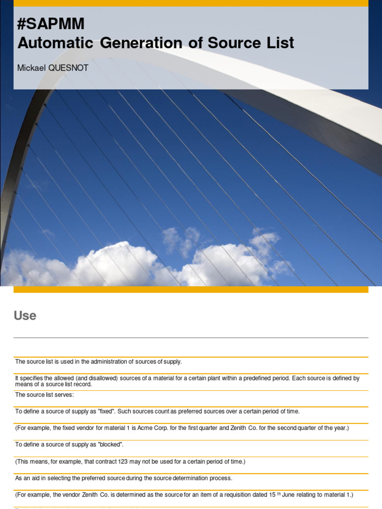 Automatic Generation of Source List | PDF