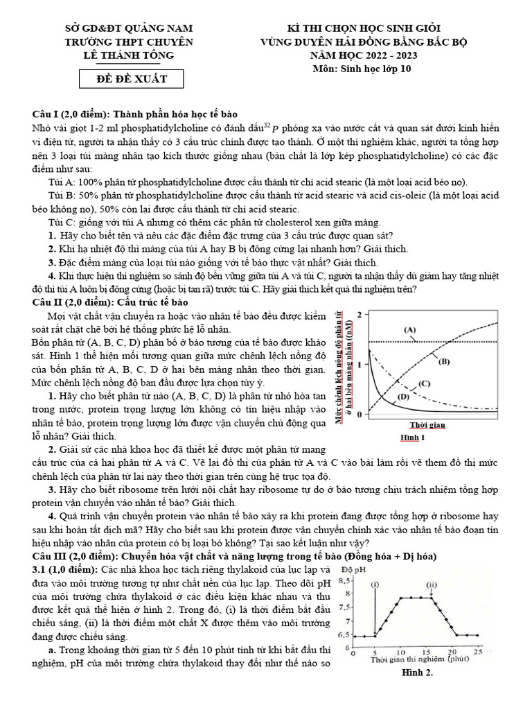 Sinh 10 -ĐỀ | PDF