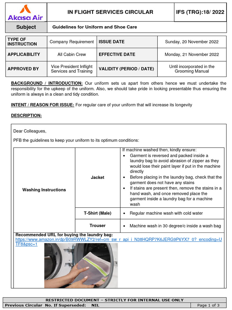 Training Circular 18 - Guidelines For Uniform and Shoe Care | PDF