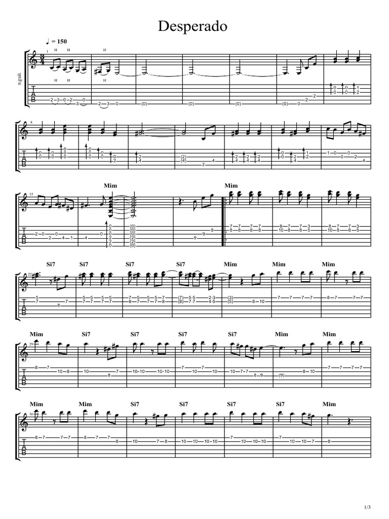 Desperado Melodía | PDF