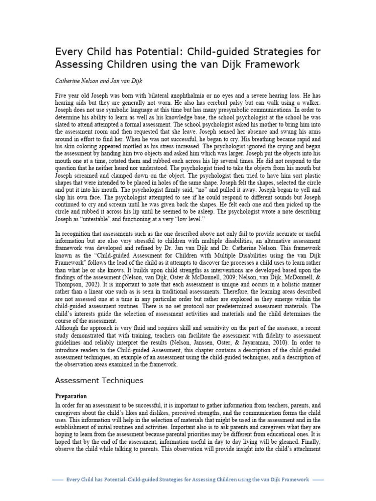 Every Child Has Potential - Child-Guided Strategies For Assessing ...