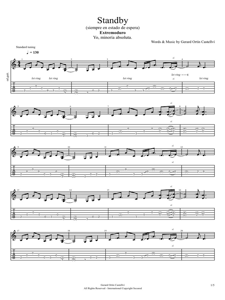 Extremoduro-Stand By-Guitarra | PDF