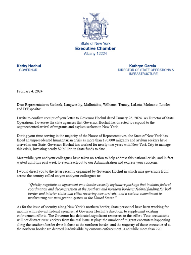 GOP Migrant Letter Response | PDF | United States Congress | American ...