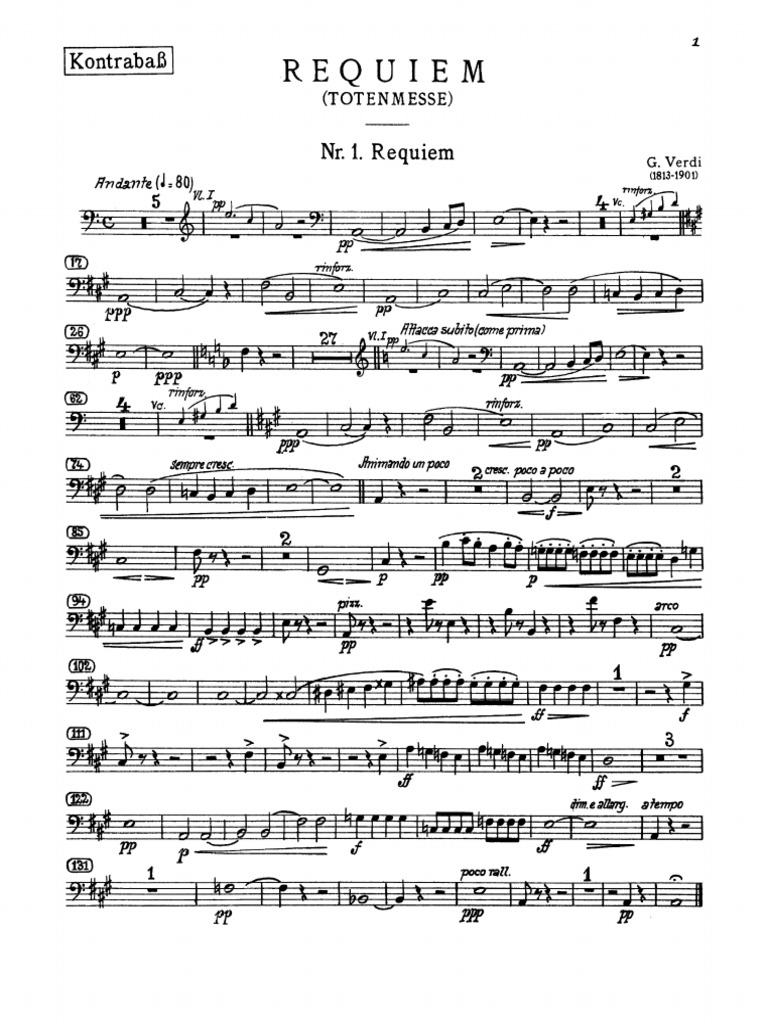 VERDI - REQUIEM - Basses | PDF
