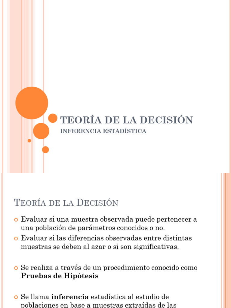 TEORÍA DE LA DECISIÓN | PDF | Estadísticas | Muestreo (Estadísticas)