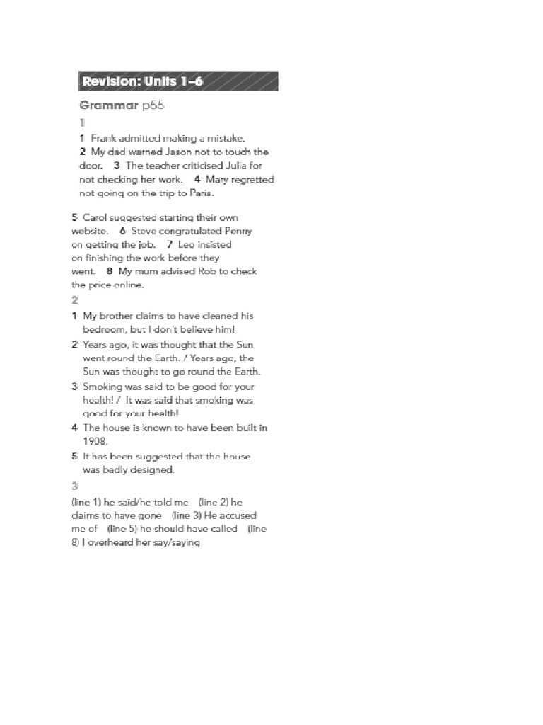 WB Revision 1-6 Answer Key | PDF