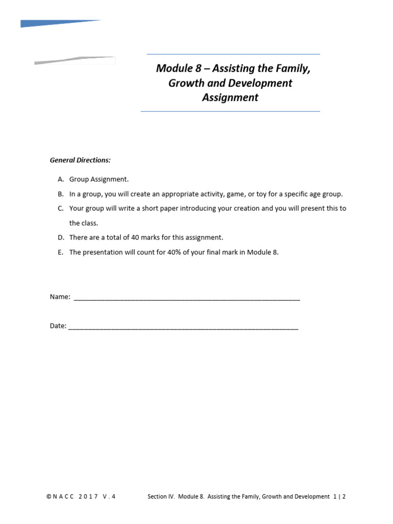 Group IV-9 Assigmt - Module 8 Assisting The Family | PDF | Career ...
