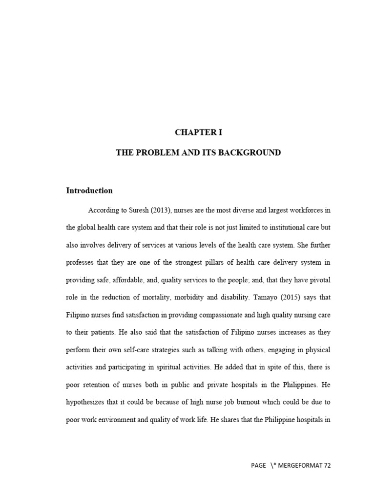 Sample Thesis | PDF | Nursing | Employment