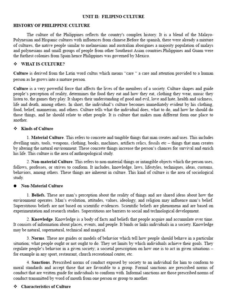 Understanding Filipino Culture and Norms | PDF | Knowledge
