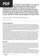 Pan's Labyrinth Cultural Context and The Film Elements | PDF | General ...