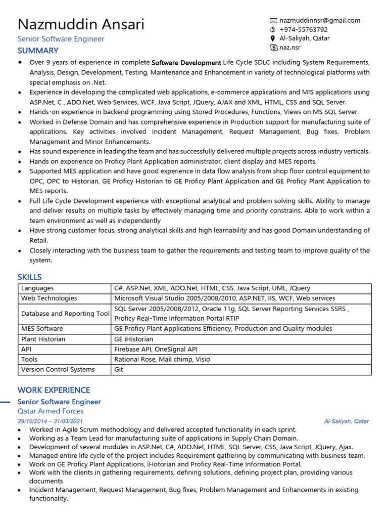 Proficy MES Software Engineer | PDF