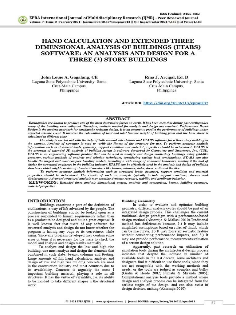 Hand Calculation | Download Free PDF | Structural Analysis | Concrete