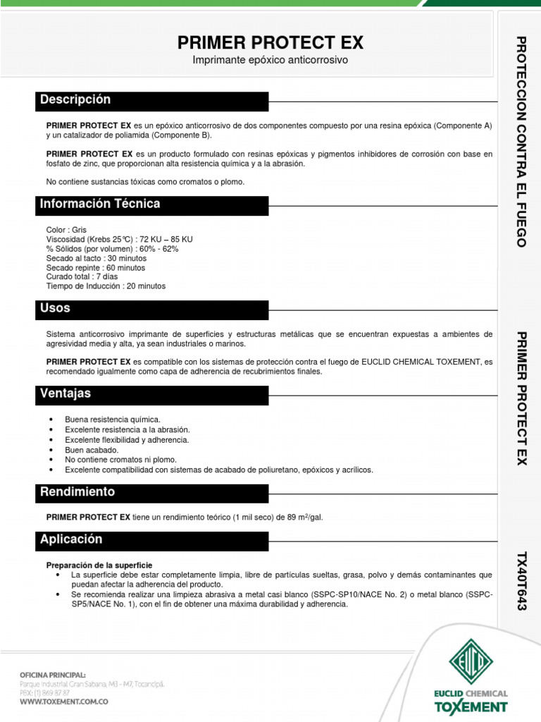 Primer Protect Ex | PDF | Epoxy | Solvente