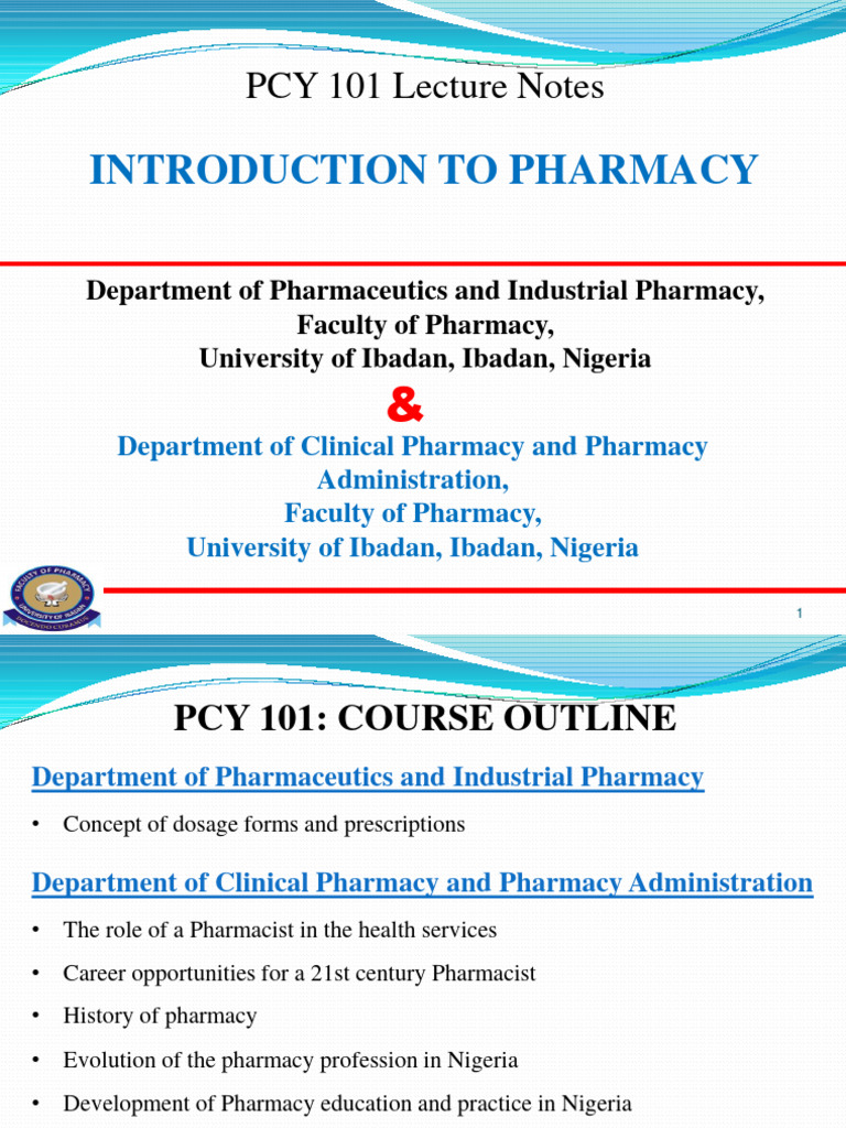 Pharmacy 101 Wk1-6 Updated-1 | PDF