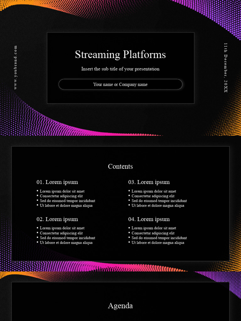 Streaming Platforms - PPTMON | PDF | Tullii