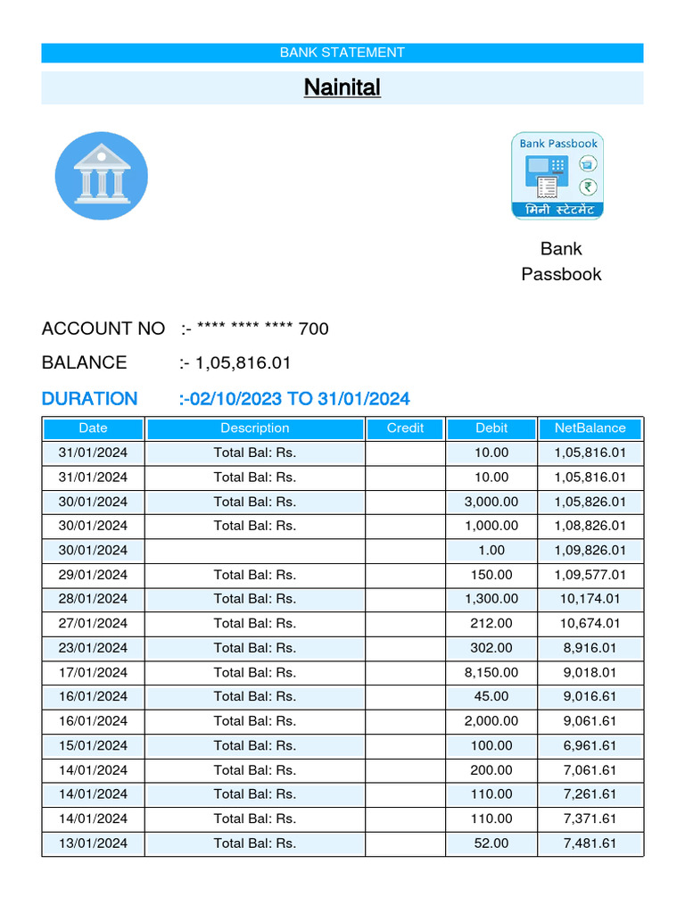 Nainital: Bank Passbook | PDF | Money | Jargon