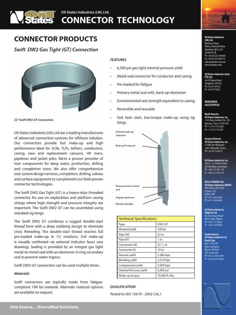 Swift DW2 Gas Tight Connector Overview | PDF | Physical Sciences ...