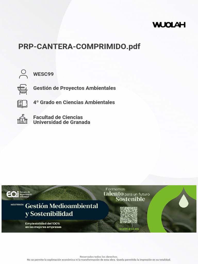 PRP Cantera Comprimido PDF | PDF