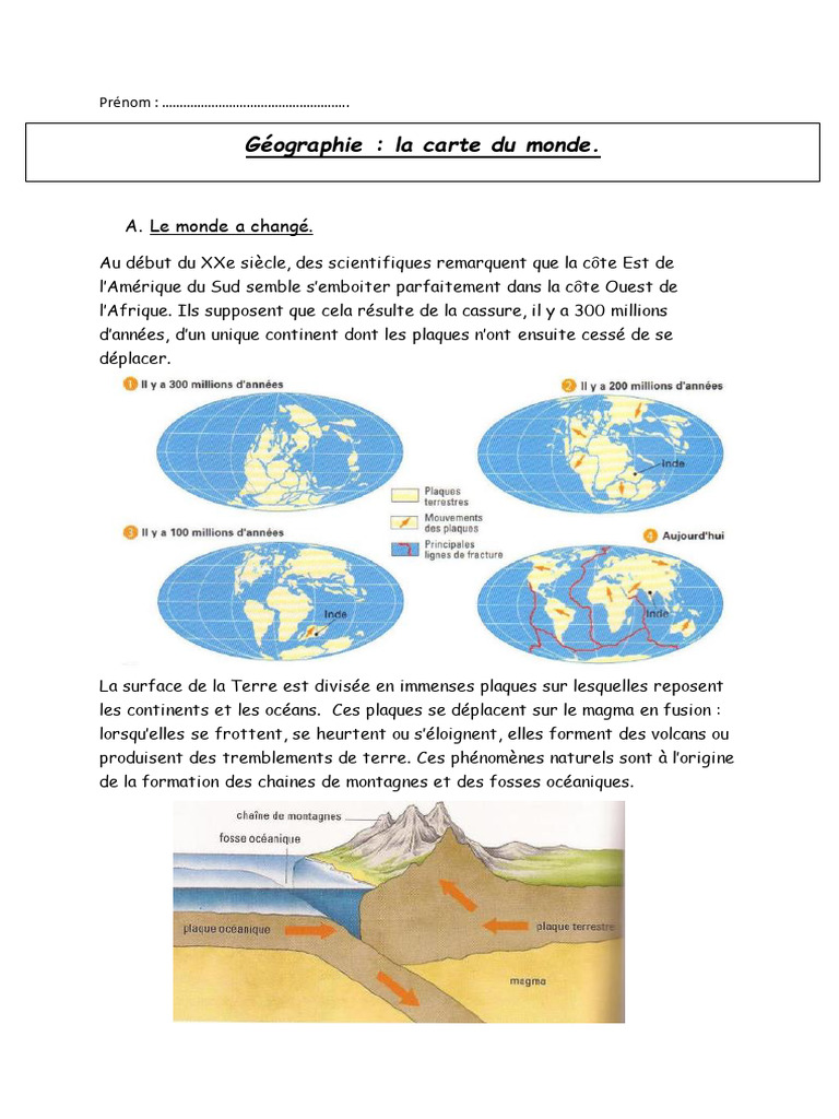 Formation des continents et océans | PDF