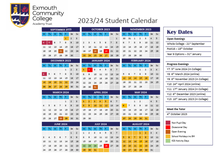 2023/24 School Calendar Key Dates | PDF