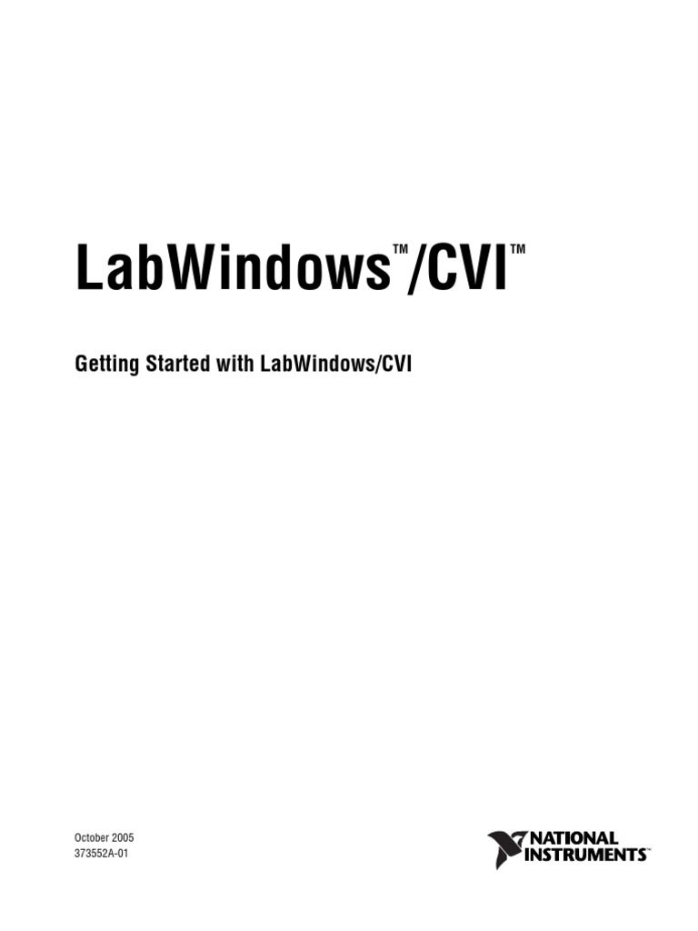 Getting Started With Labwindows/Cvi | PDF | Graphical User Interfaces ...
