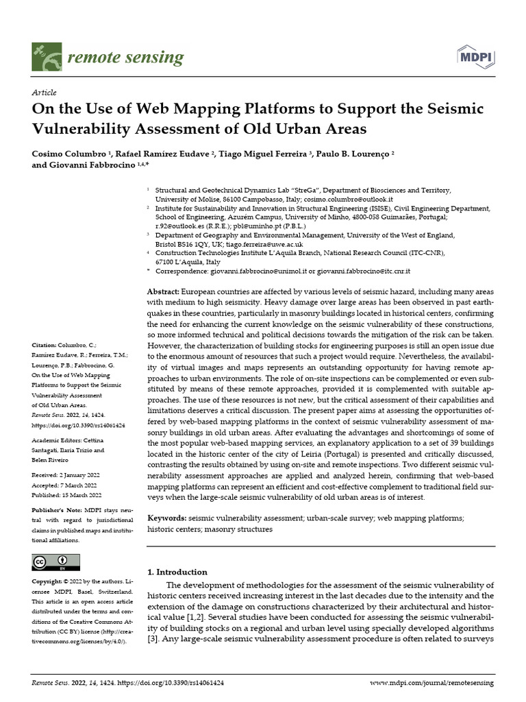 J2 - 2022 Web Mapping Plat Rem Sens | PDF | Information | Earthquakes
