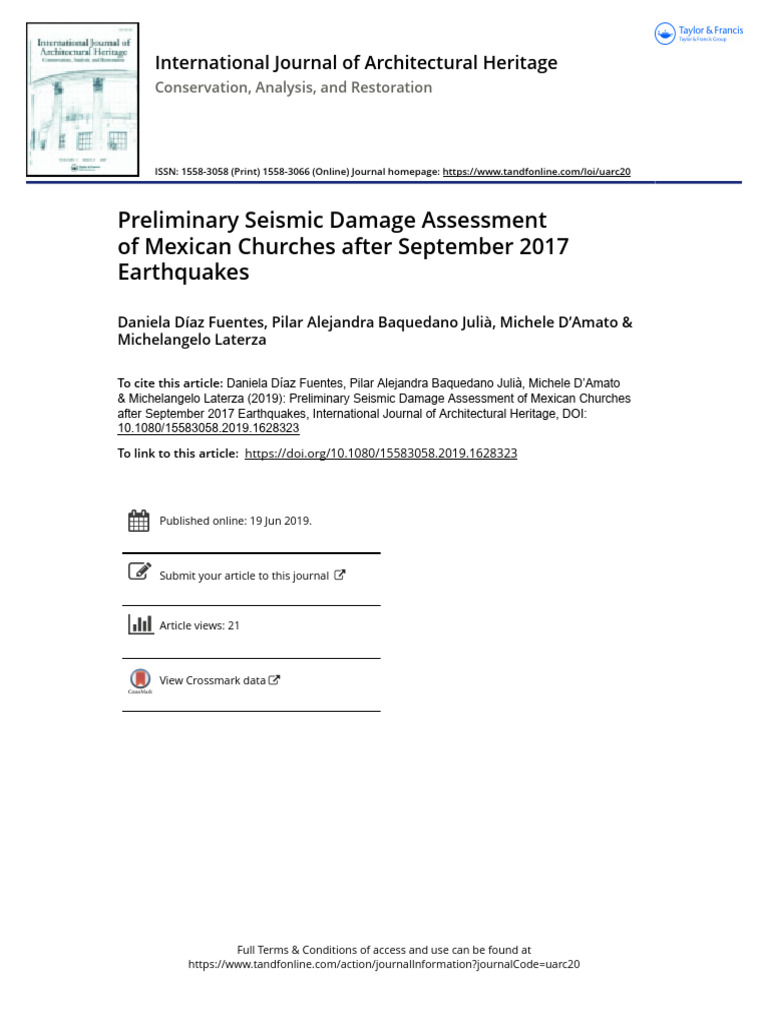 Fuentes Et Al. - 2019 - Preliminary Seismic Damage Assessment of ...