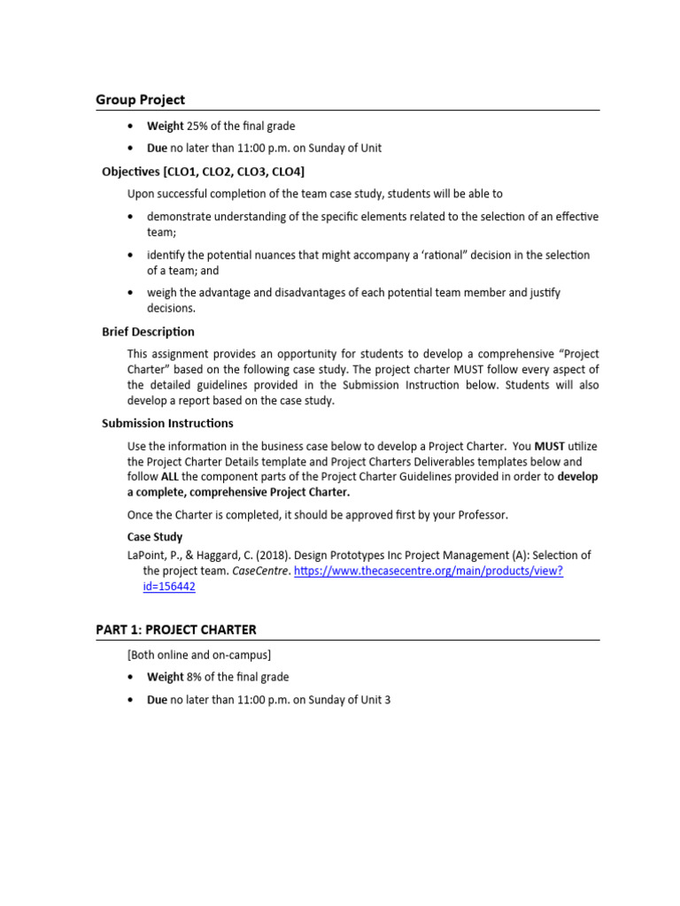 Group Project Information Page | PDF | Methodology | Leadership