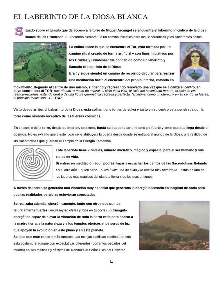 Laberinto Celta de la Diosa Blanca | PDF | Diosa | Mitología Celta