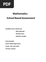 Mathematics SBA 2024 | PDF