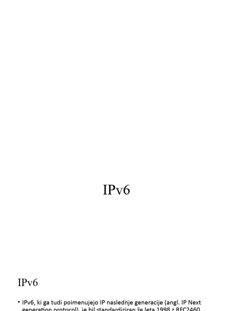 Osnove IPv6 | PDF