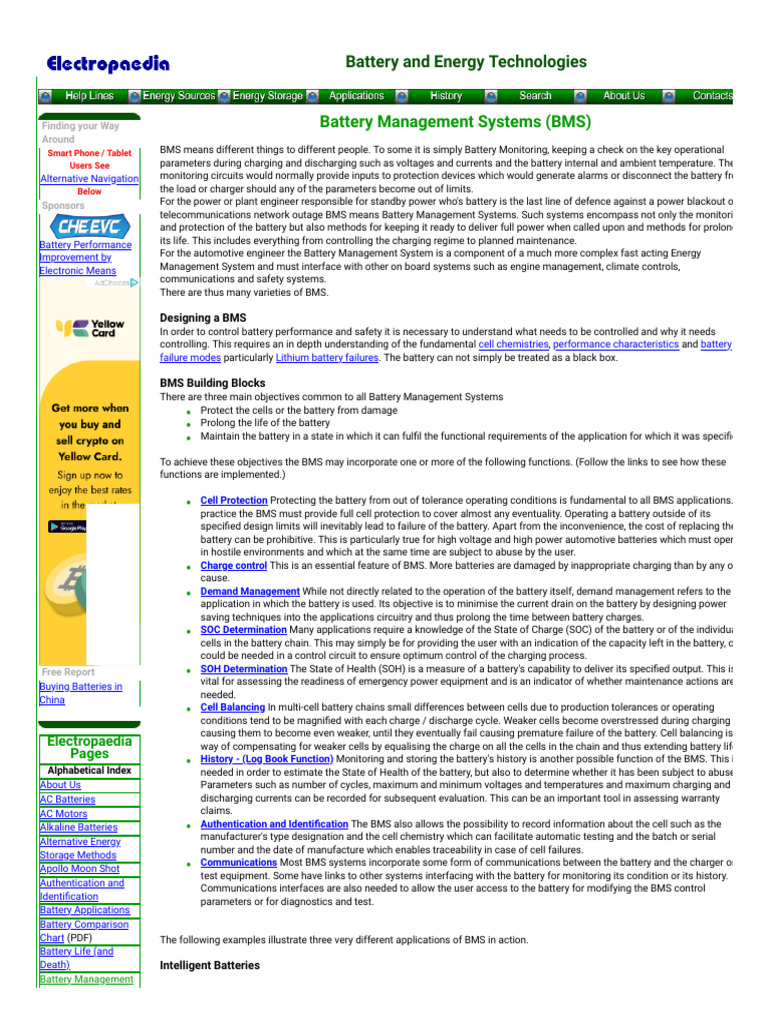 Overview of Battery Management Systems | PDF | Battery Charger ...