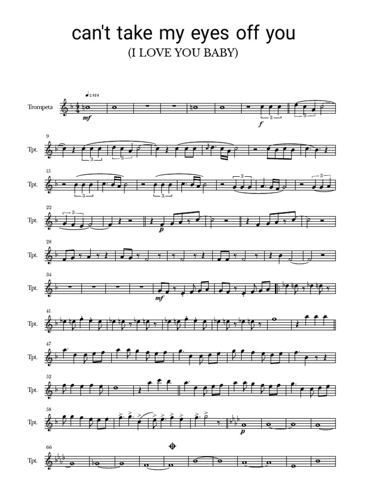 Score (5) Can't Take My Eyes | PDF Score (5) Can't Take My Eyes | PDF