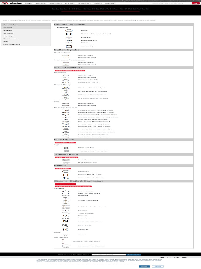 Electric Schematic Symbols - Airline Hydraulics | PDF | Switch | Relay