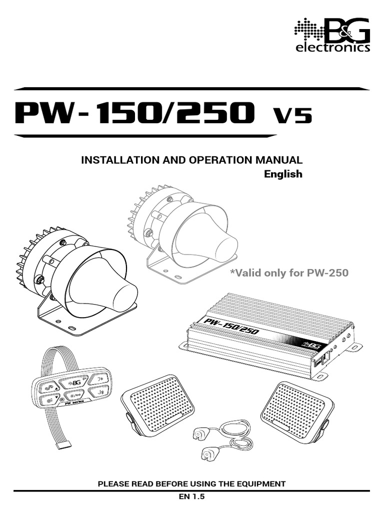 Manual PW150 250v5 | PDF | Microphone | Loudspeaker