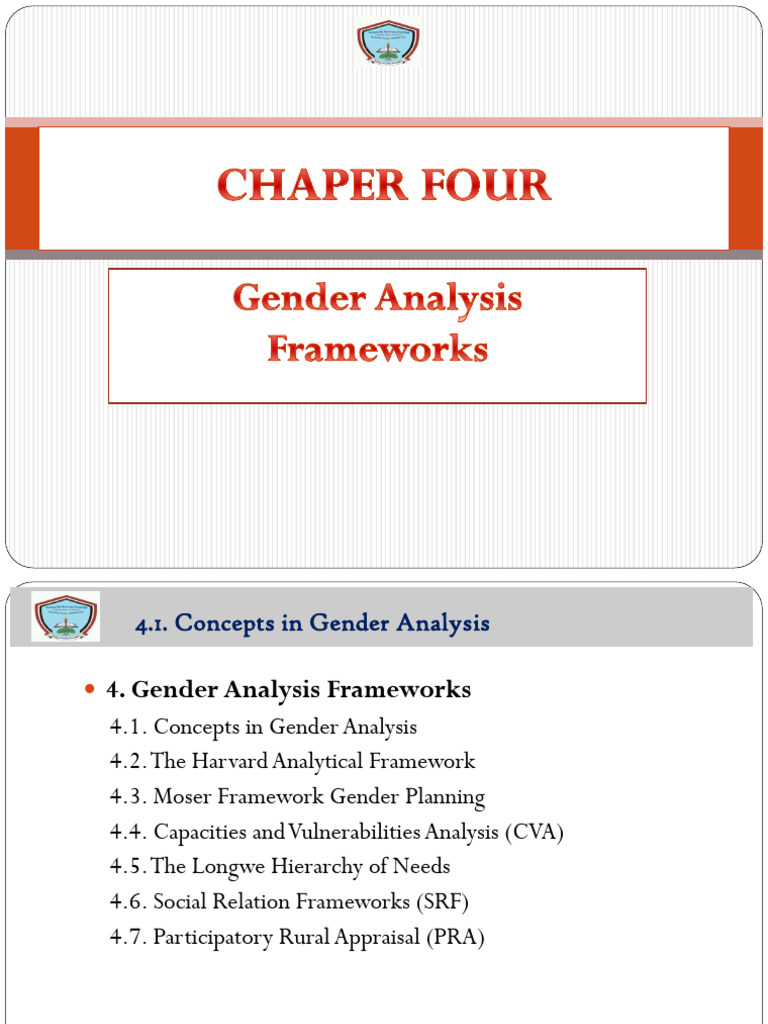 Unit 4 Gender Analysis Frameworks | PDF