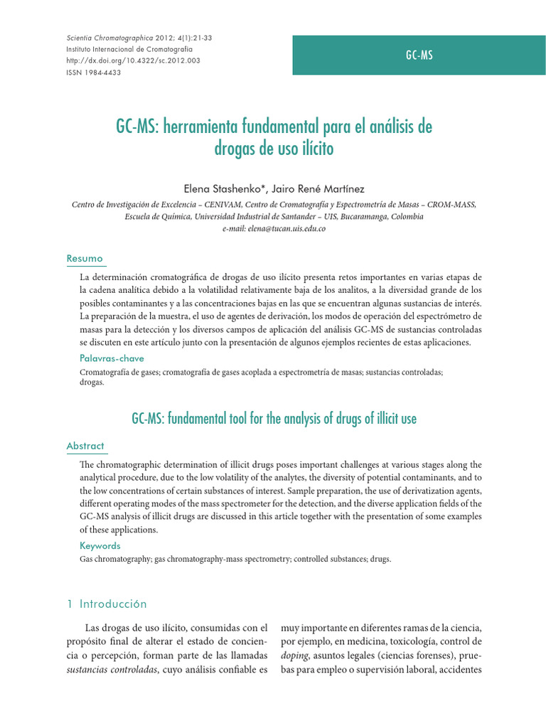 CGMS en La Identificacion de Drogas | PDF