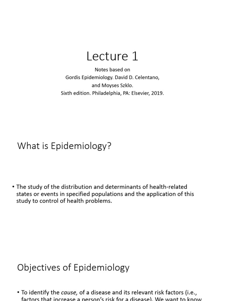 Lecture 1 | PDF | Infection | Epidemics