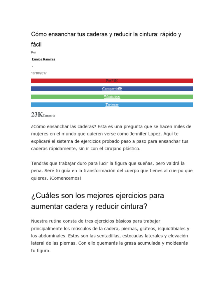 Ensanchar Cadera | PDF